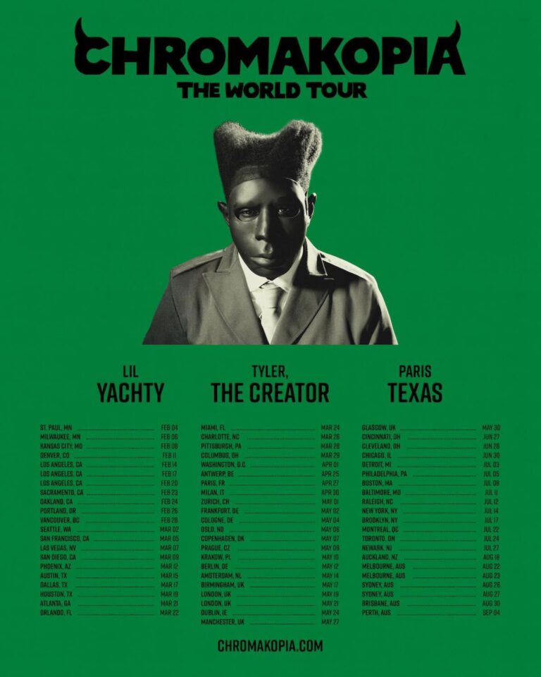 TYLER, THE CREATOR ANNOUNCES CHROMAKOPIA: THE WORLD TOUR - SCOOPE